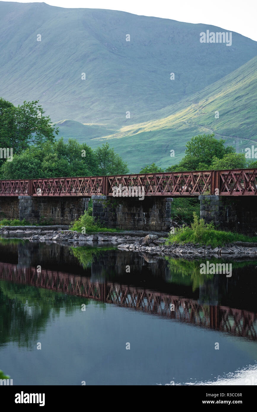 Old metal bridge among scottish scenery, Scotland, UK Stock Photo - Alamy