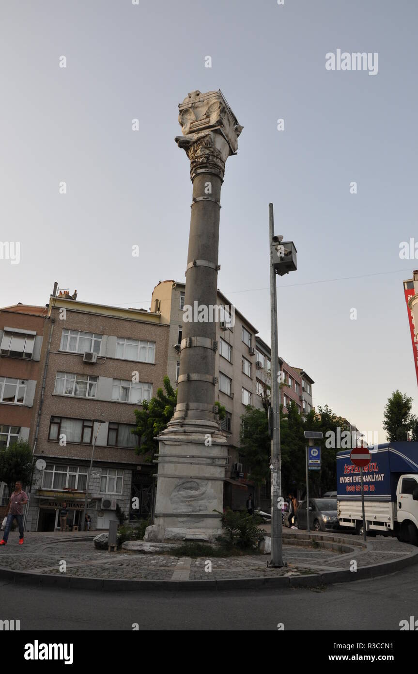 Marcian Column in istanbul (Kıztaşı Stock Photo - Alamy