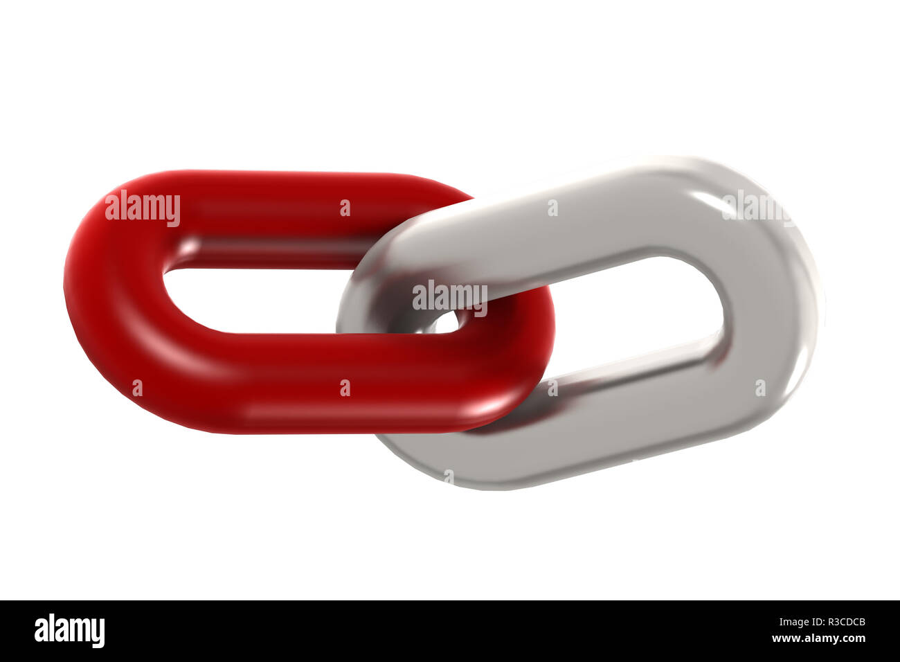 Red and white chain isolated, 3D rendering Stock Photo - Alamy