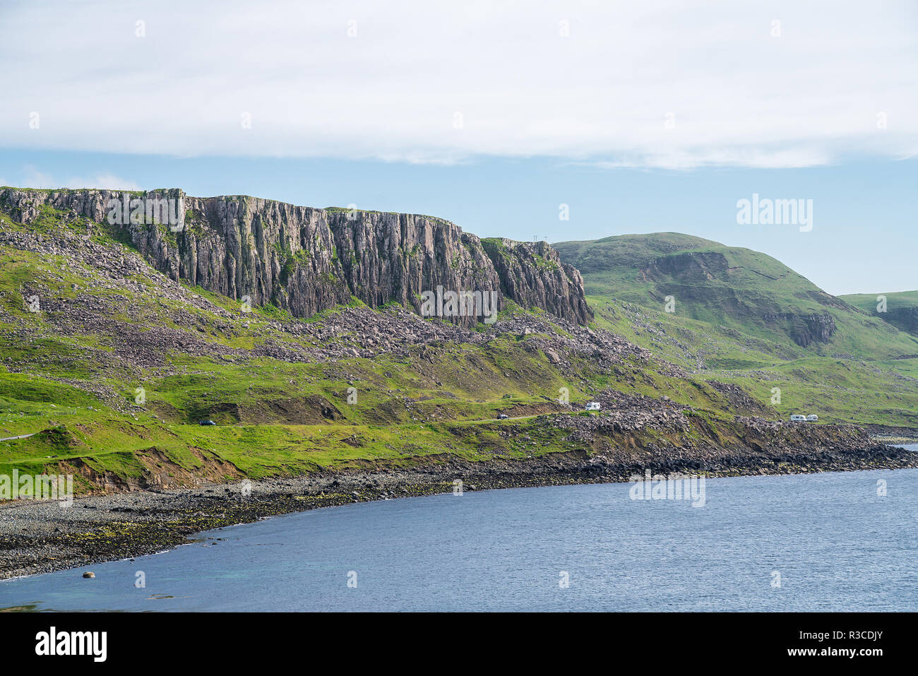 Landscape seen from the Duntulm Castle hill, Scotland, UK Stock Photo ...