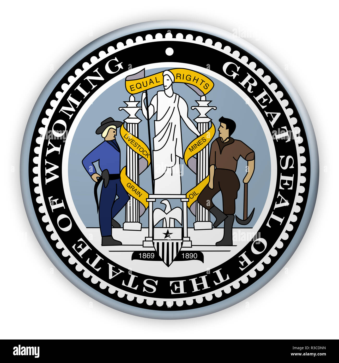 Seal of wyoming hi-res stock photography and images - Alamy