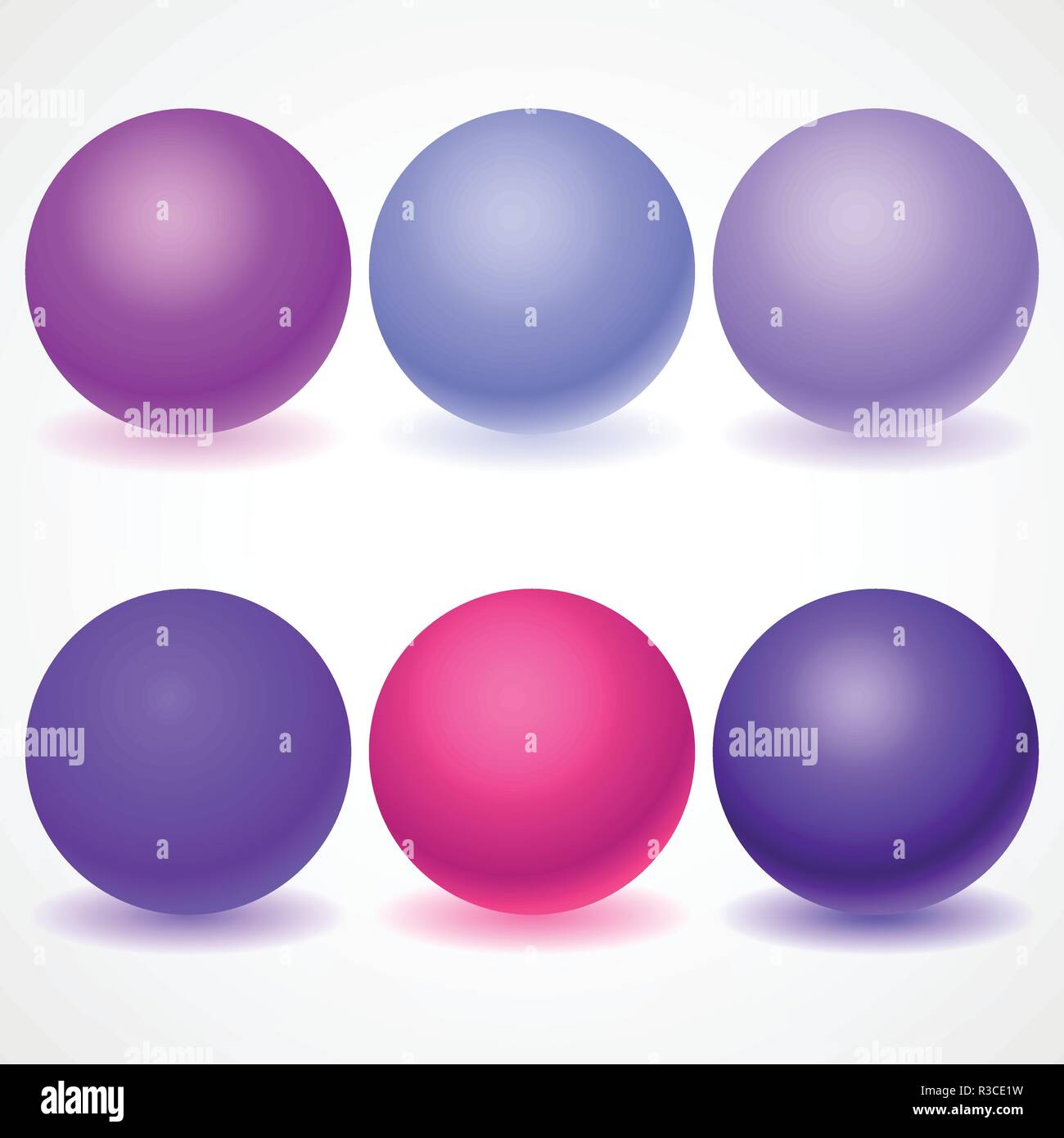 Set of multicolored spheres with shadows Stock Vector Image & Art - Alamy