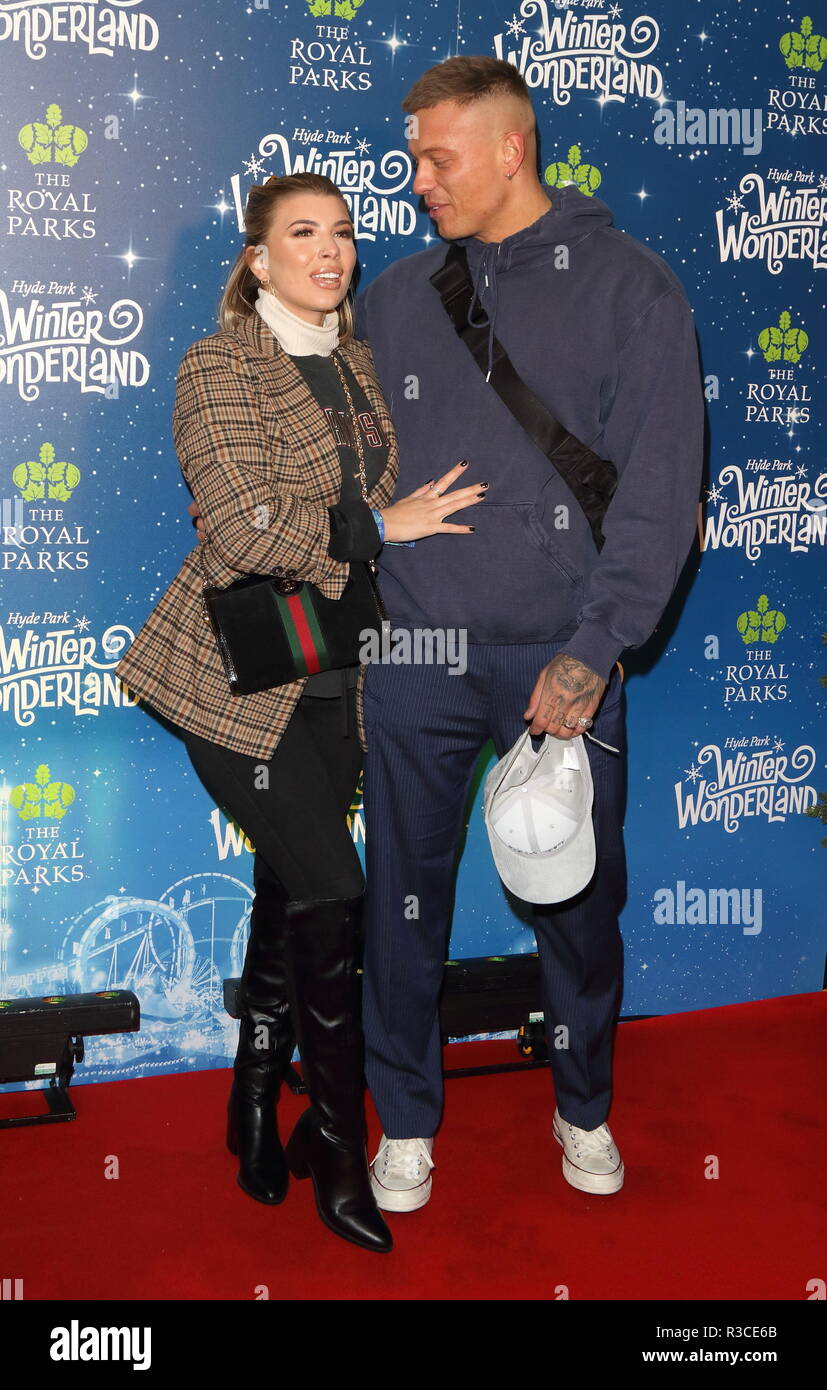English model Olivia Buckland and Alex Bowen at the Hyde Park Winter ...