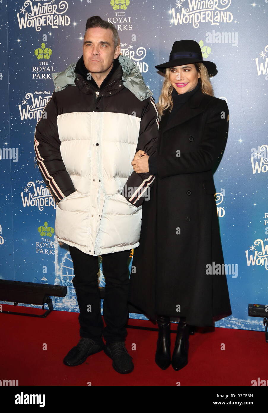 Robbie Williams and Ayda Field at the Hyde Park Winter Wonderland VIP ...