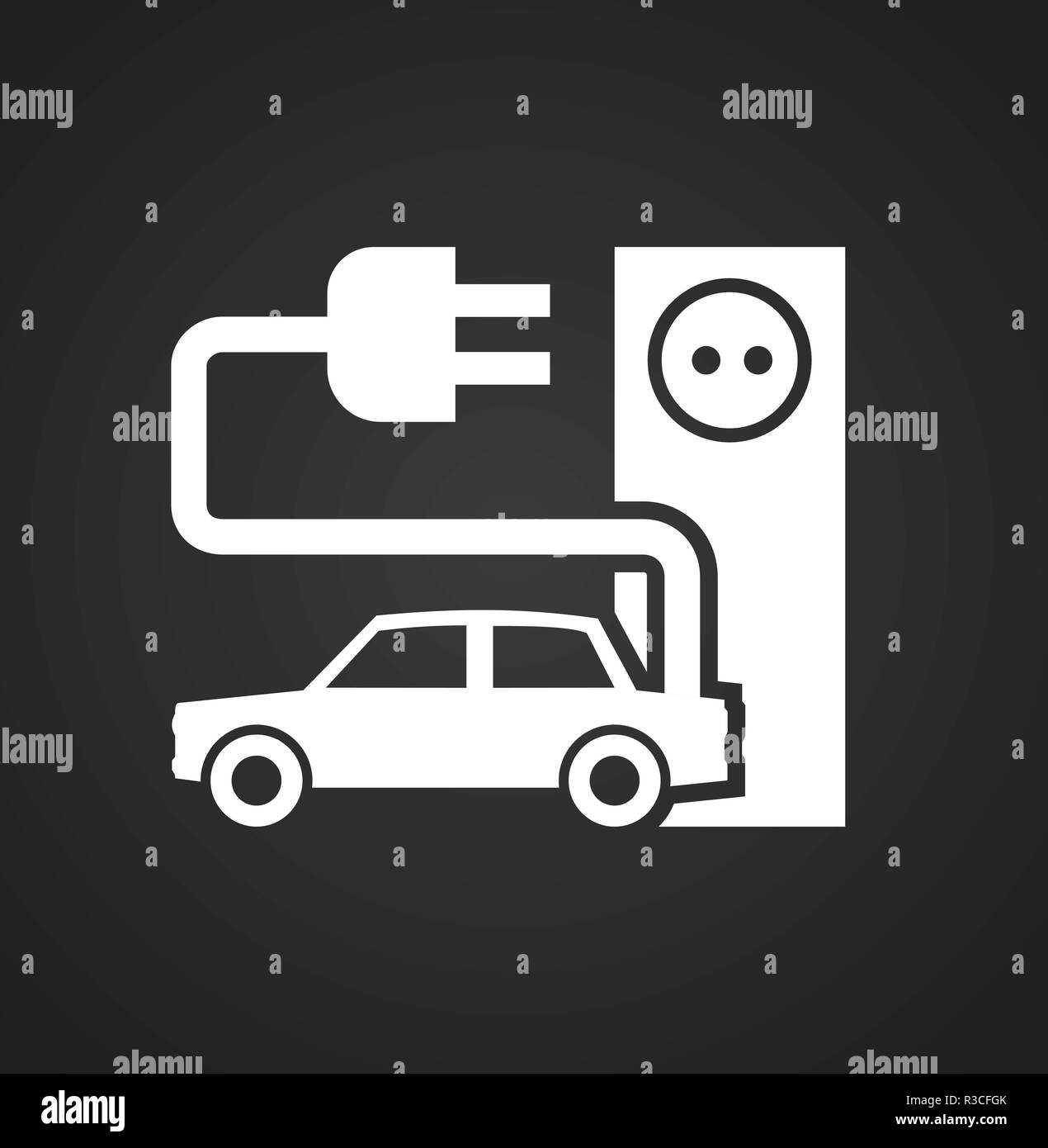 Green car on black background icon Stock Vector Image & Art - Alamy