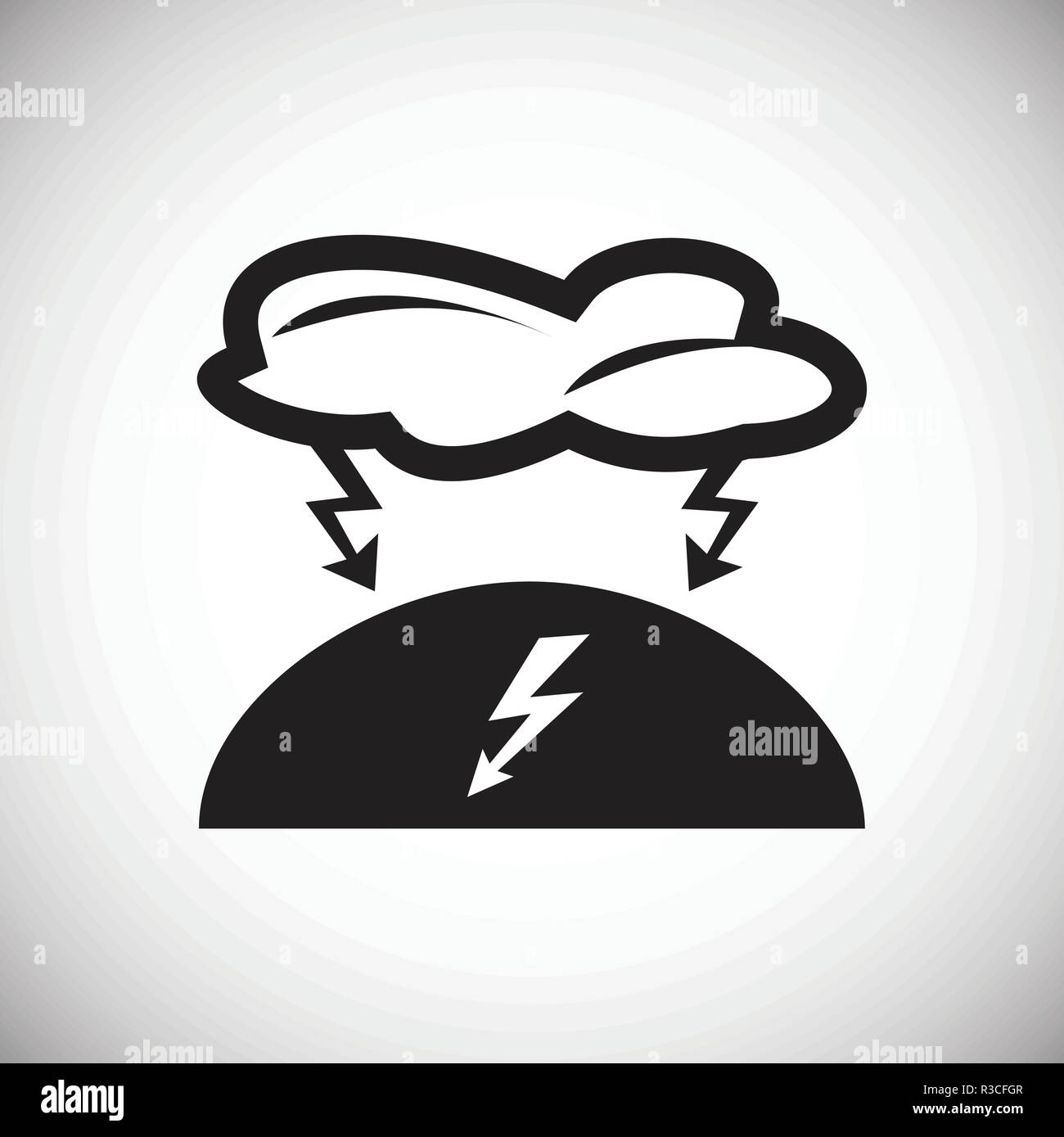 Meteorological energy generation on white background icon Stock Vector ...