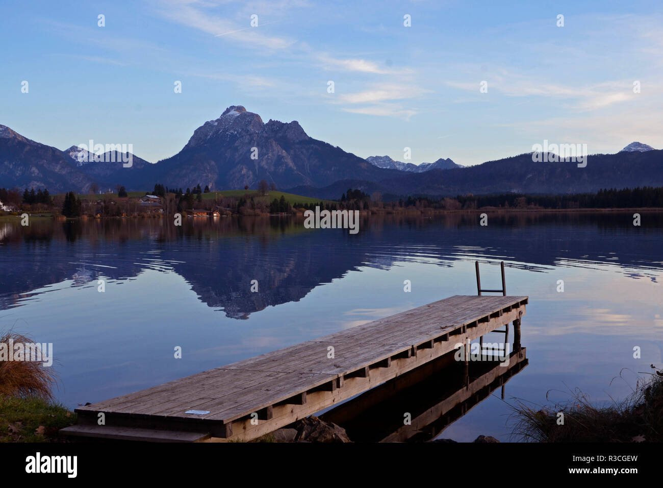 bootssteg at hopfensee Stock Photo - Alamy