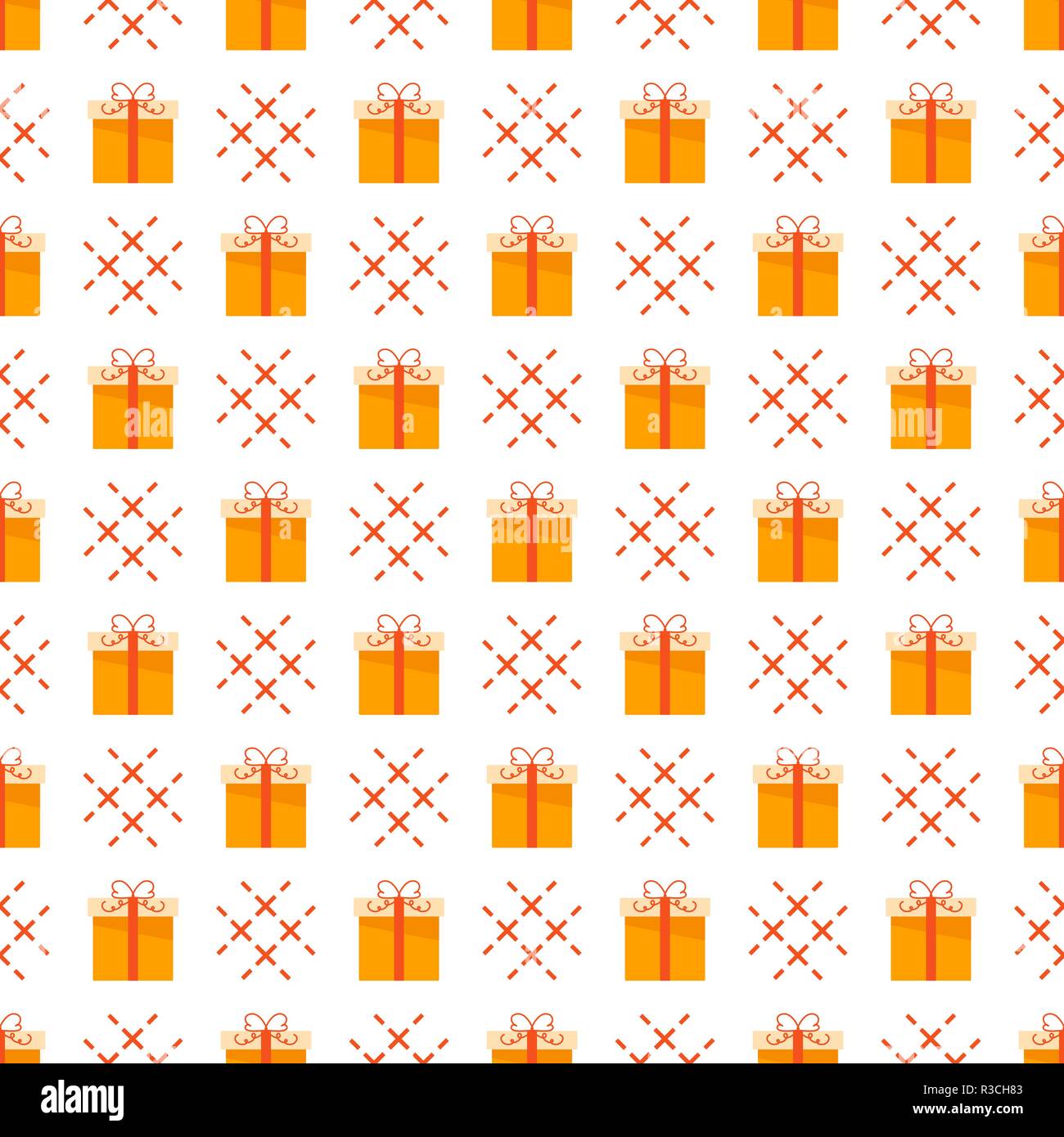 Seamless pattern with gift boxes. Presents. Happy New Year 2019 ...