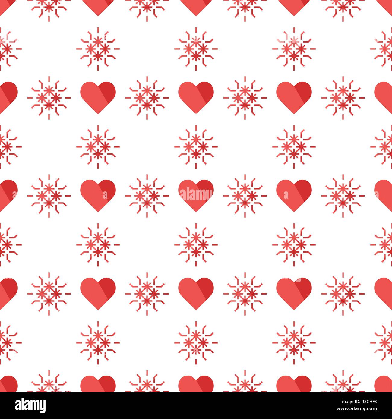 Cute seamless pattern with hearts. Happy Valentine's Day. Romantic ...