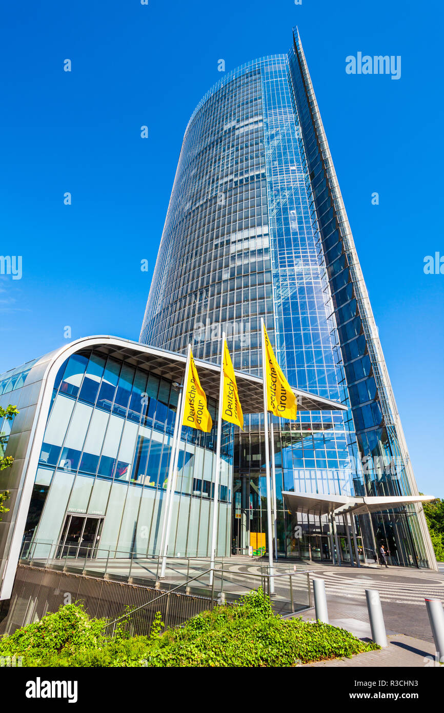 BONN, GERMANY - JUNE 29, 2018: Post Tower is the headquarters of the ...