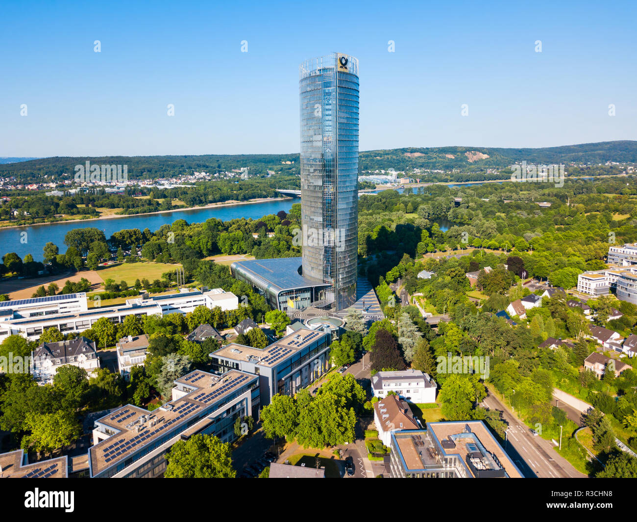 BONN, GERMANY - JUNE 29, 2018: Post Tower is the headquarters of the ...