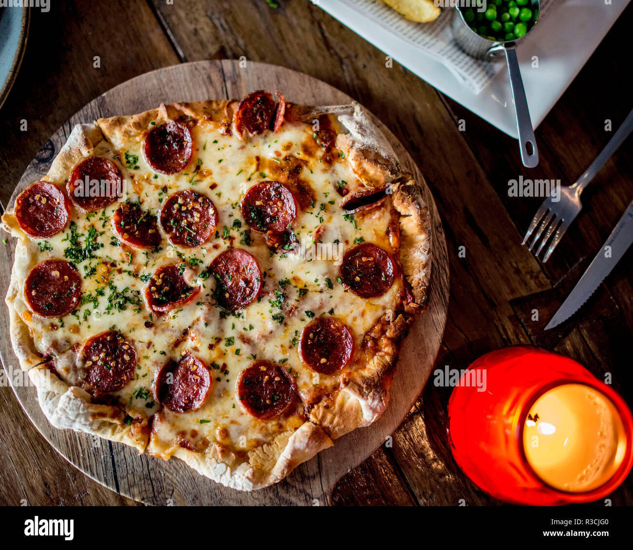 Full english pizza hi-res stock photography and images - Alamy
