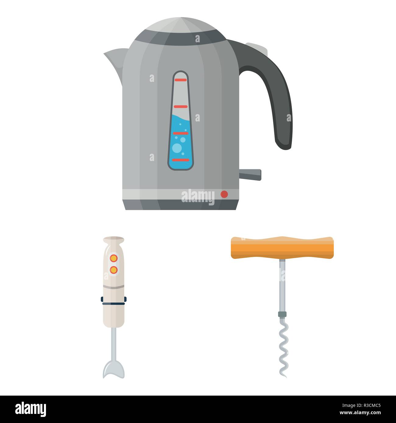 Kitchen equipment cartoon icons in set collection for design. Kitchen ...