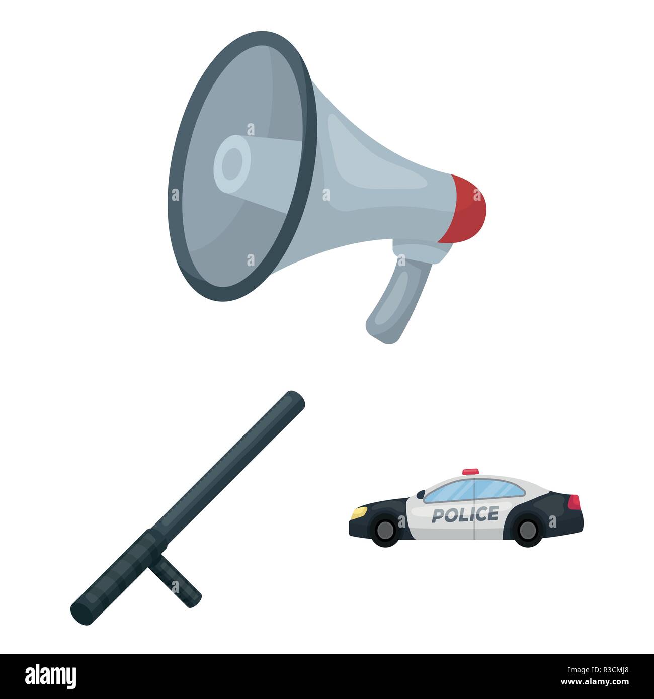 Police, Department cartoon icons in set collection for design.Detective ...