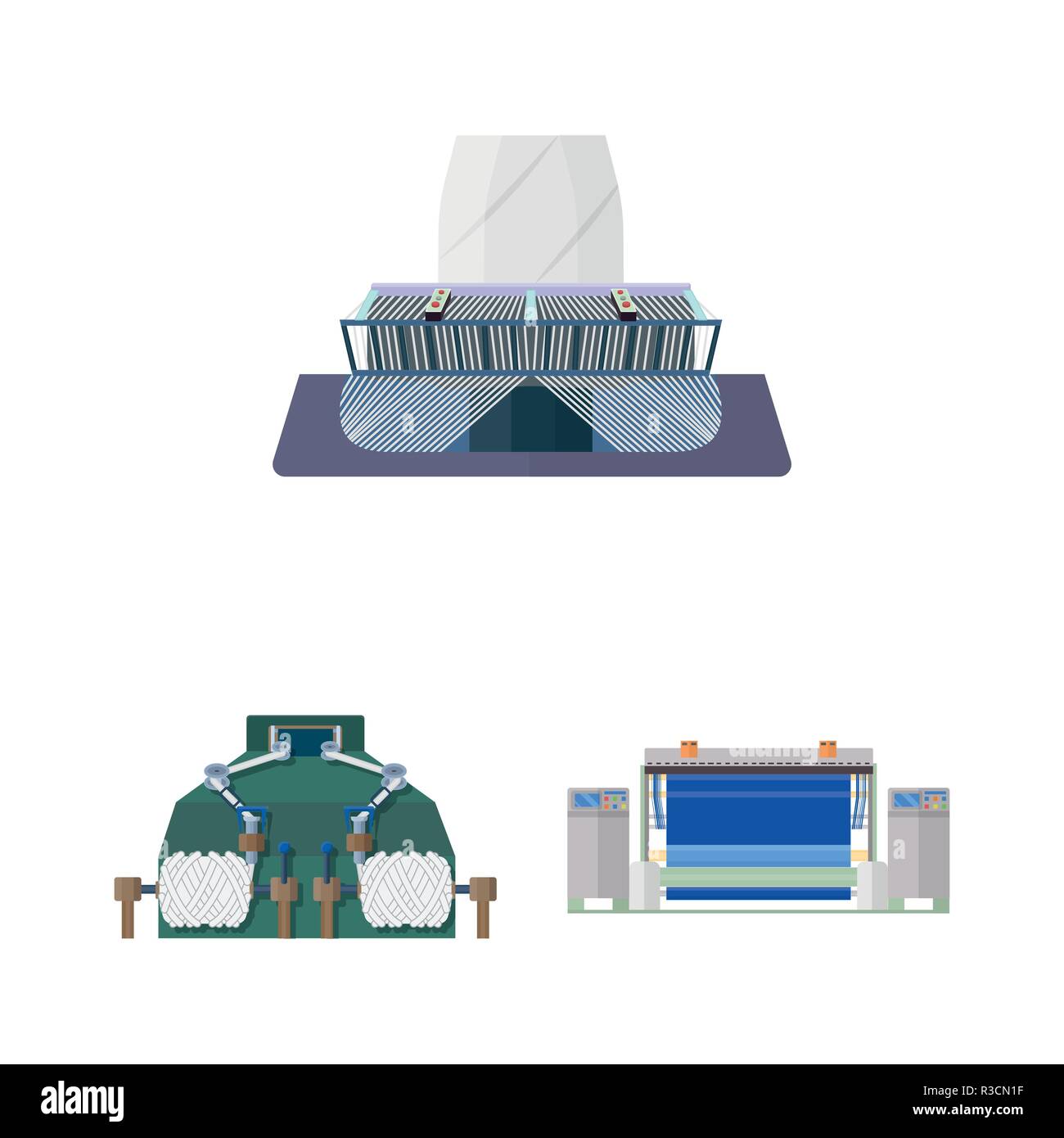 Cotton processing Stock Vector Images - Alamy