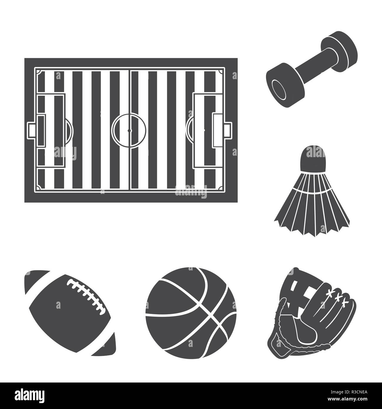 Different kinds of sports black icons in set collection for design ...