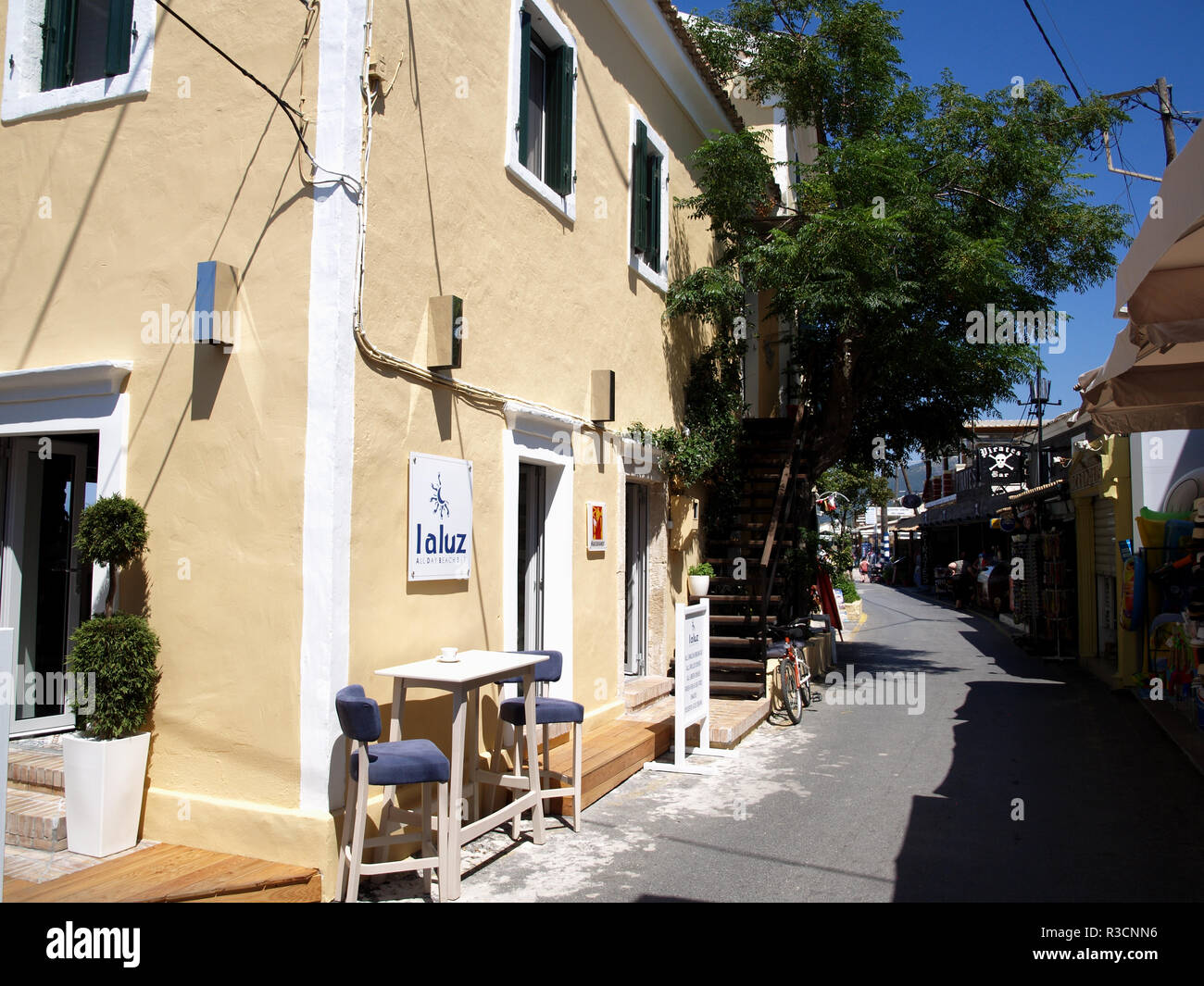 La Luz Bar and Restaurant in Roda, Corfu, Greece Stock Photo - Alamy
