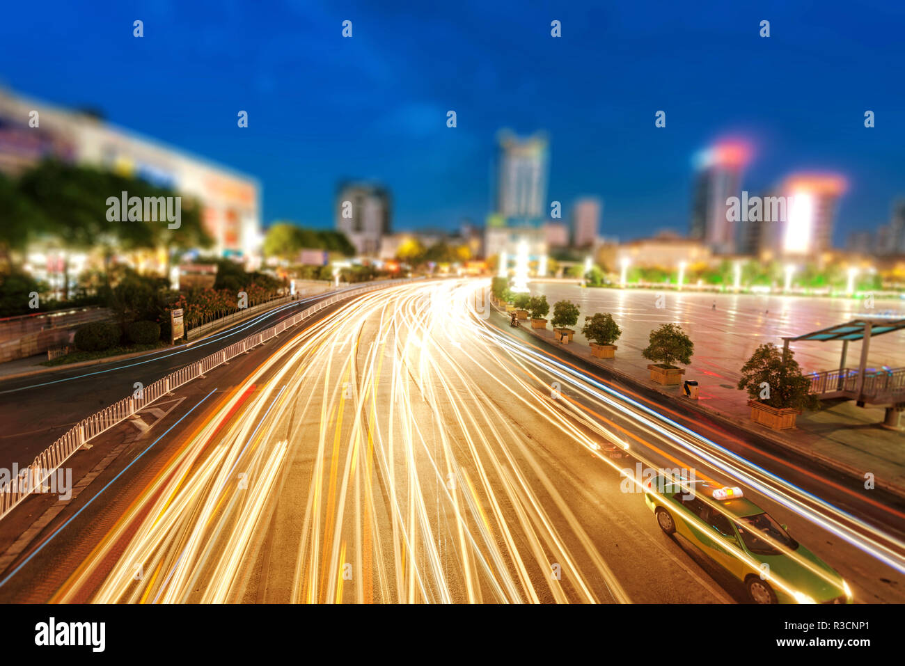 The car light path Stock Photo - Alamy