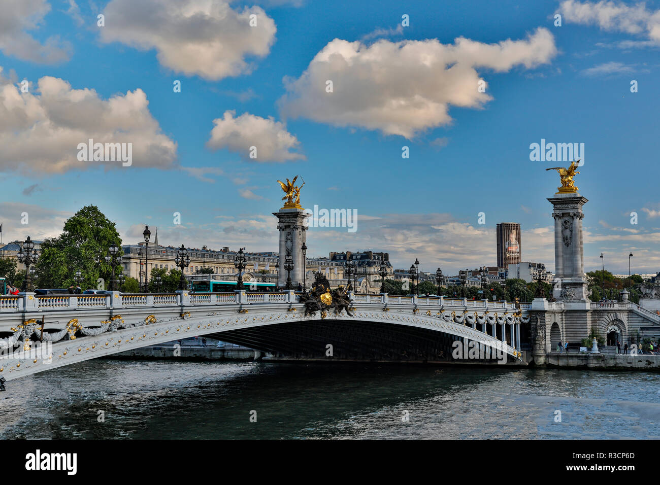 Evening light Pont Alexandre III bridge, Paris, France Stock Photo - Alamy