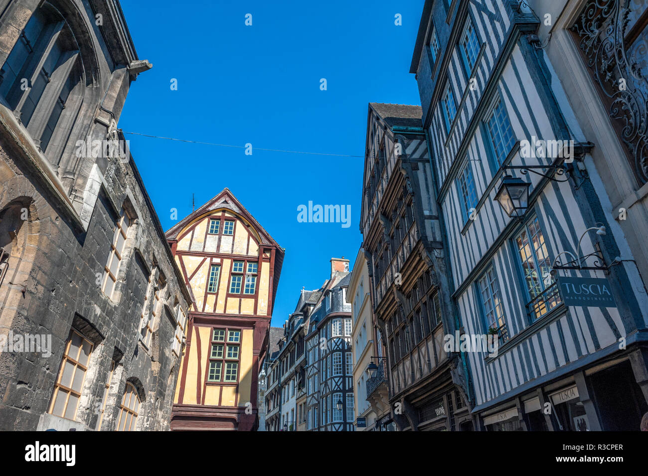 Medieval architecture, Rouen, Normandy, France Stock Photo - Alamy