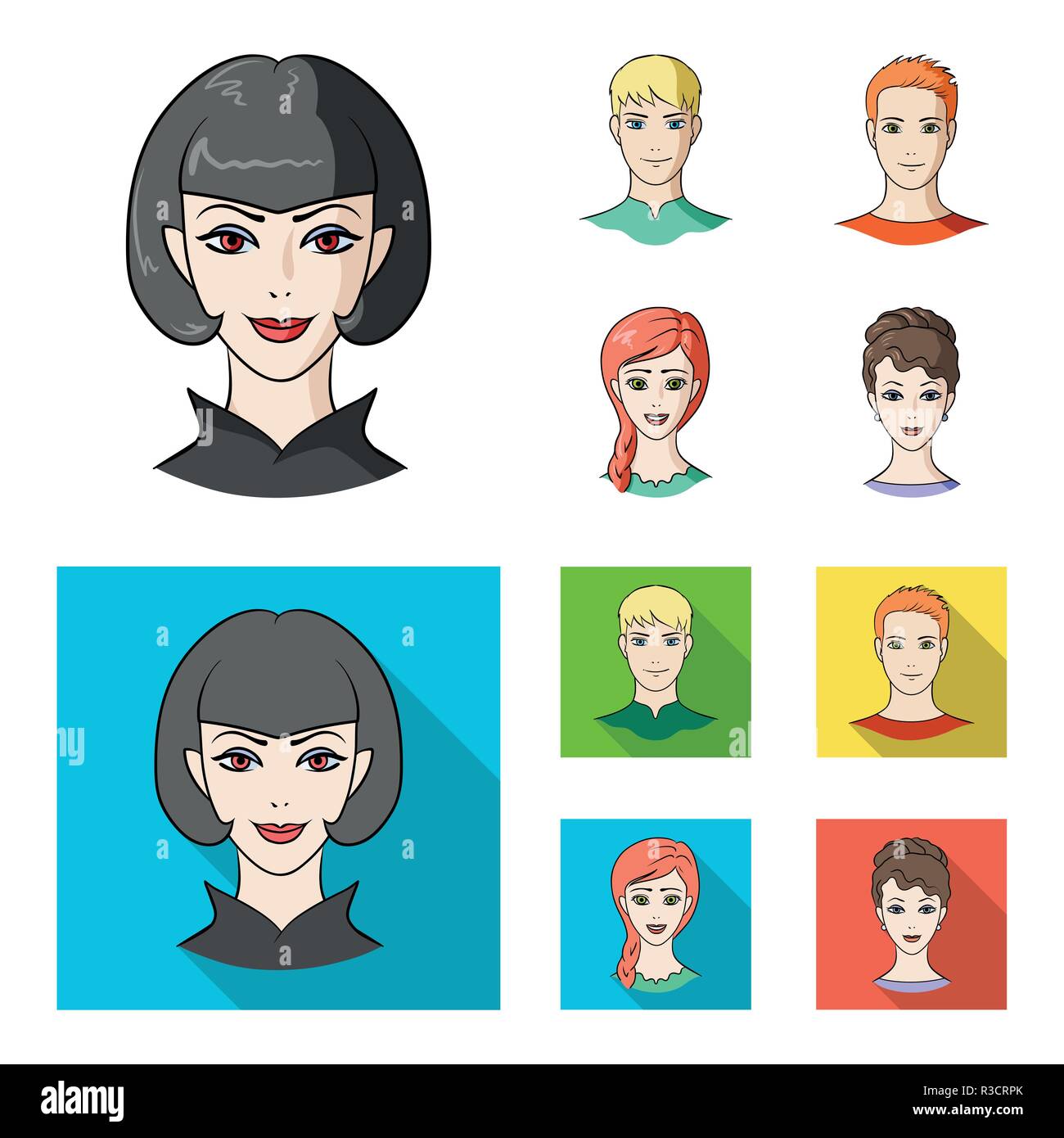 Woman looks at sign Stock Vector Images - Alamy
