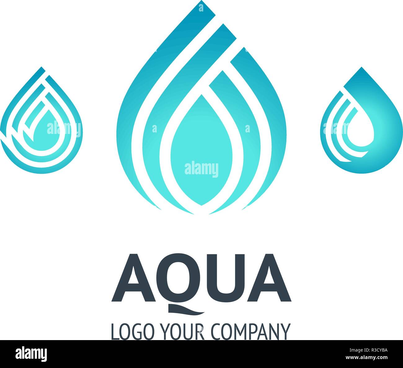 Water drop symbol, blue logo template icon Stock Vector Image & Art - Alamy