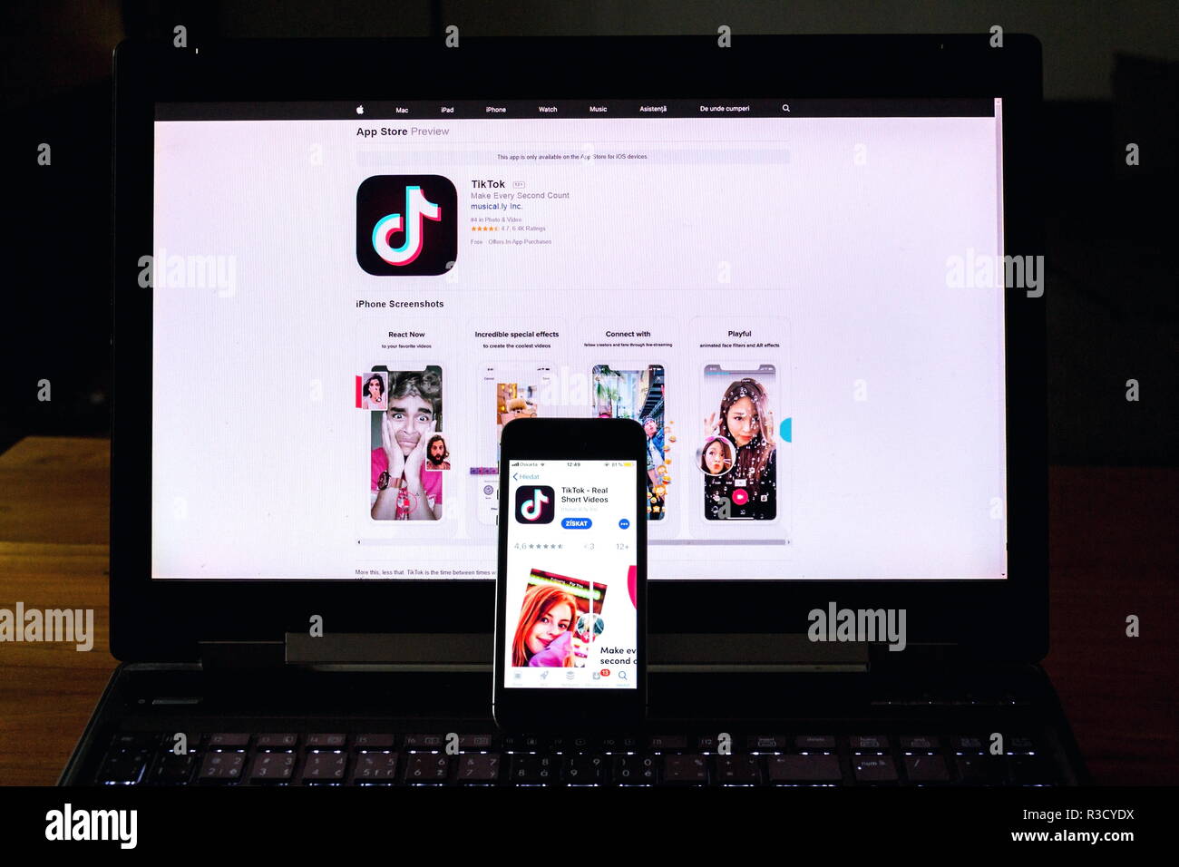 Tik tok homepage hi-res stock photography and images - Alamy