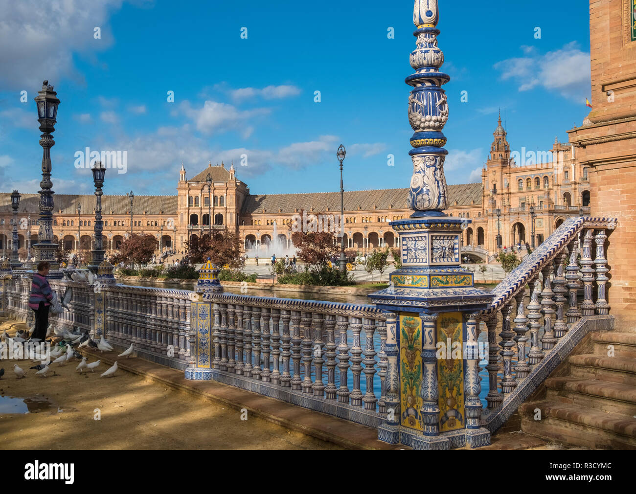 Architecture of Plaza de Espana (Spain Square), in Parque de María ...