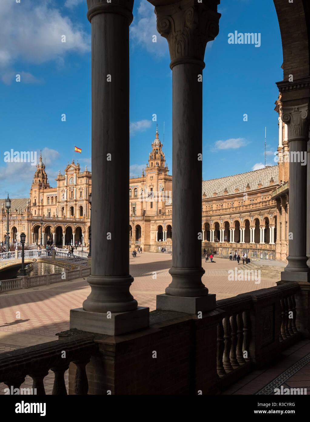 Architecture of Plaza de Espana (Spain Square), in Parque de María ...