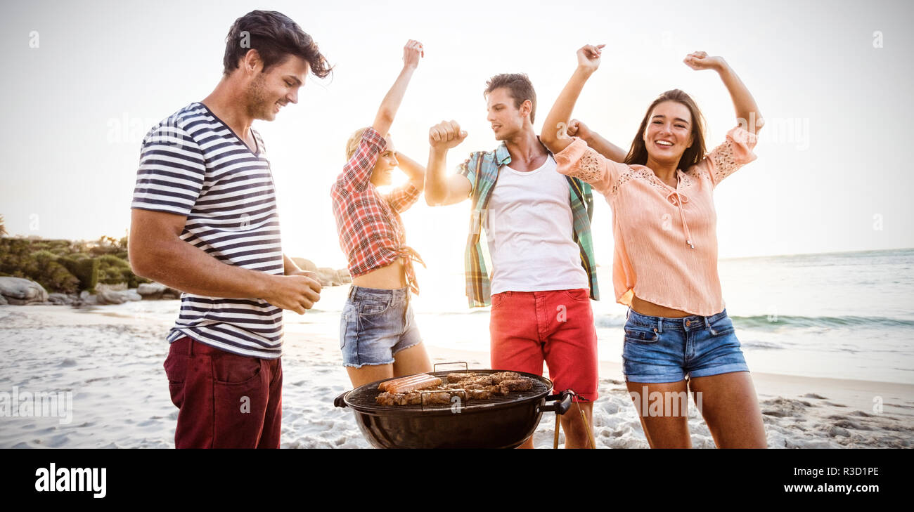 Young woman dancing barbecue hi-res stock photography and images - Alamy