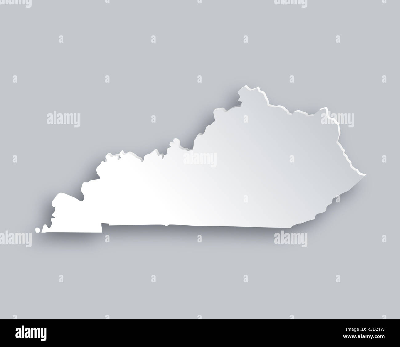 Kentucky state 3d map hi-res stock photography and images - Alamy