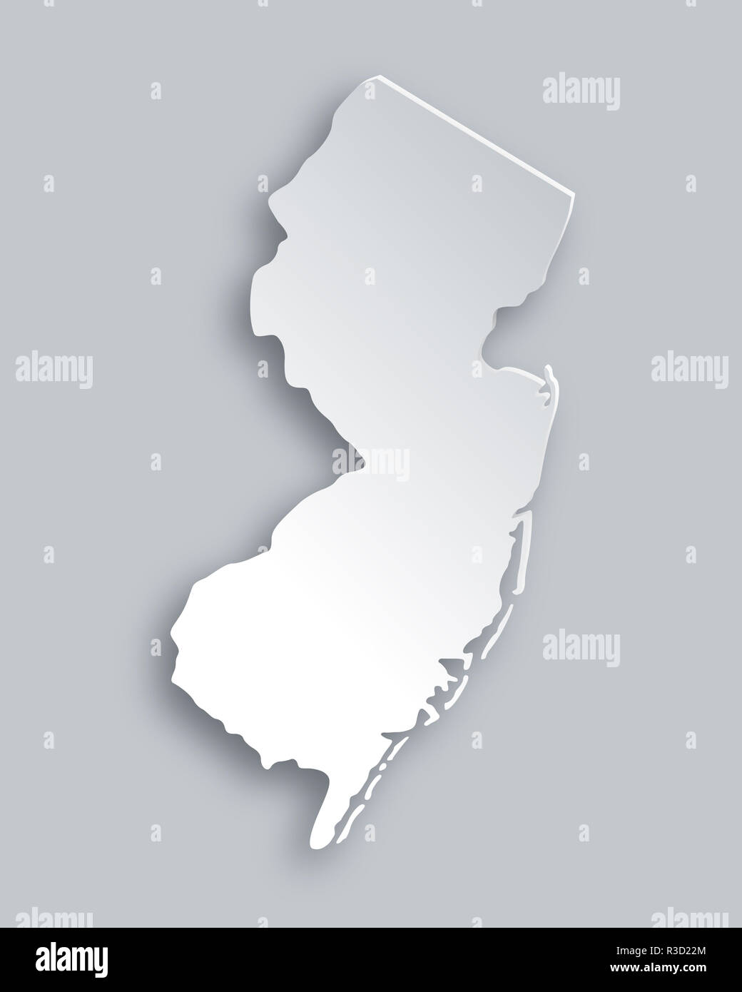 Modern map new jersey hi-res stock photography and images - Alamy