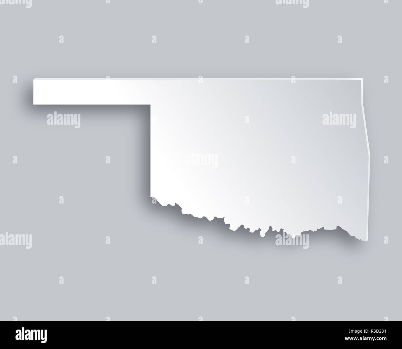 oklahoma geographical map