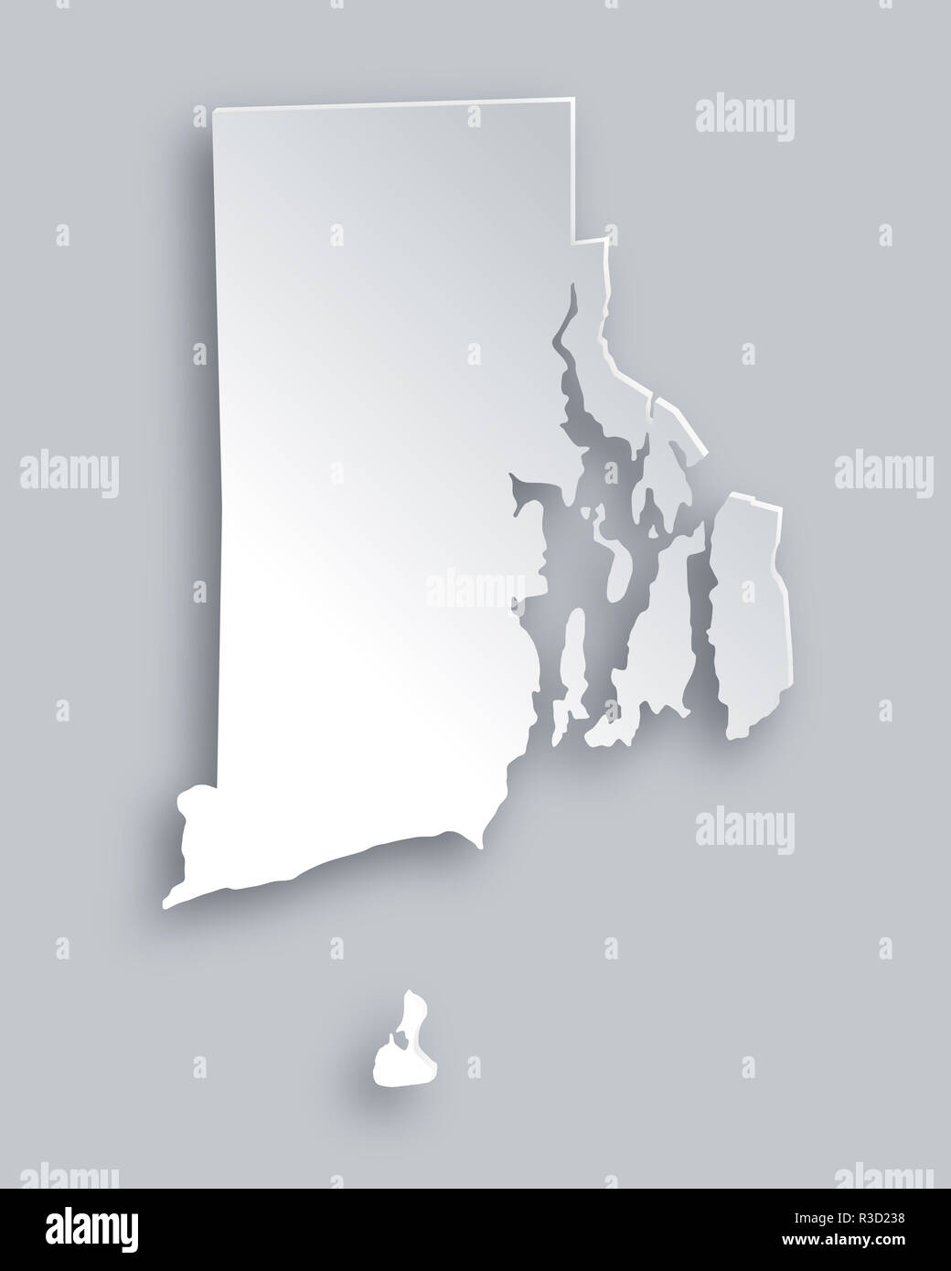 map of rhode iceland Stock Photo - Alamy