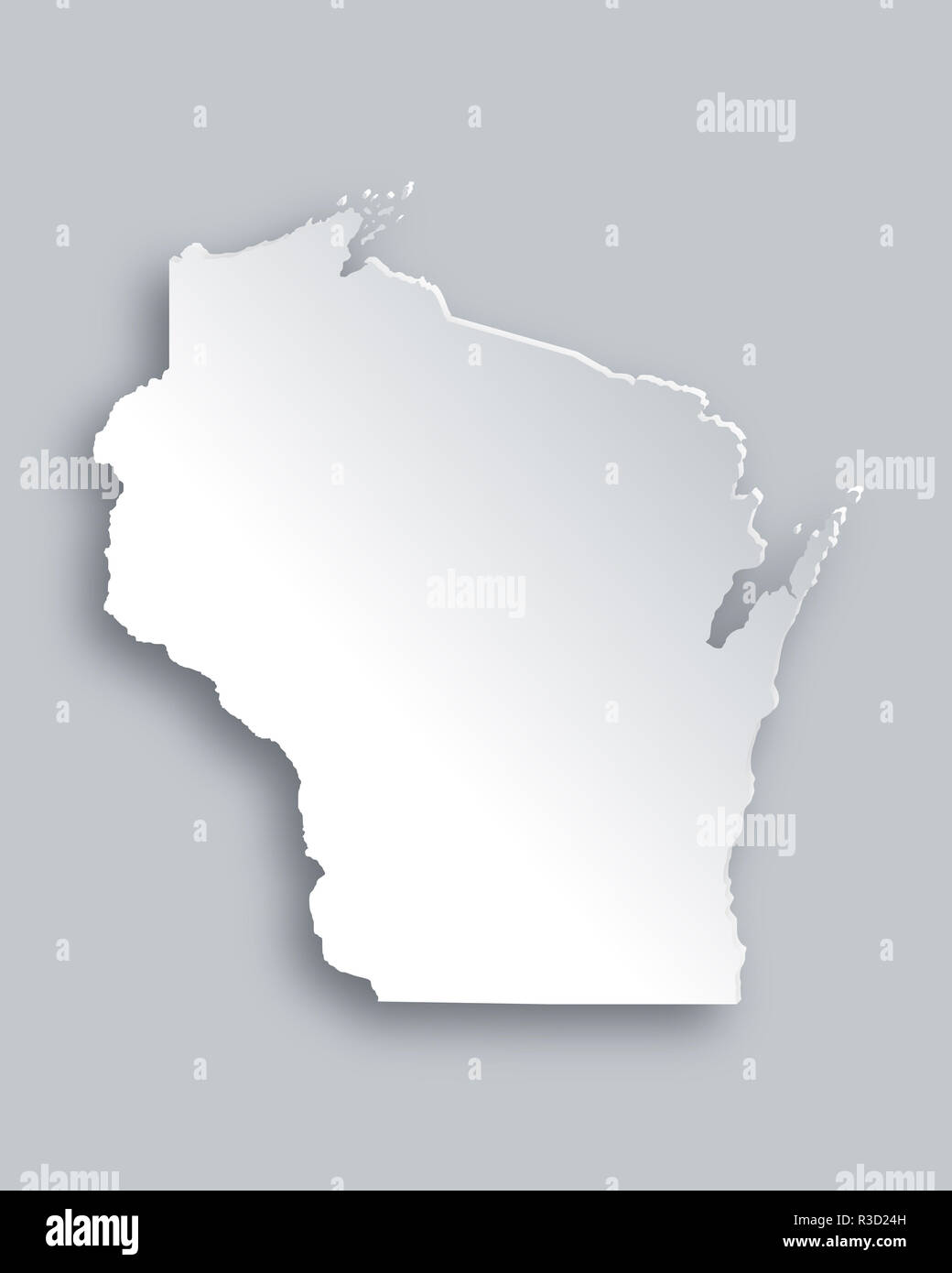 map of wisconsin Stock Photo - Alamy
