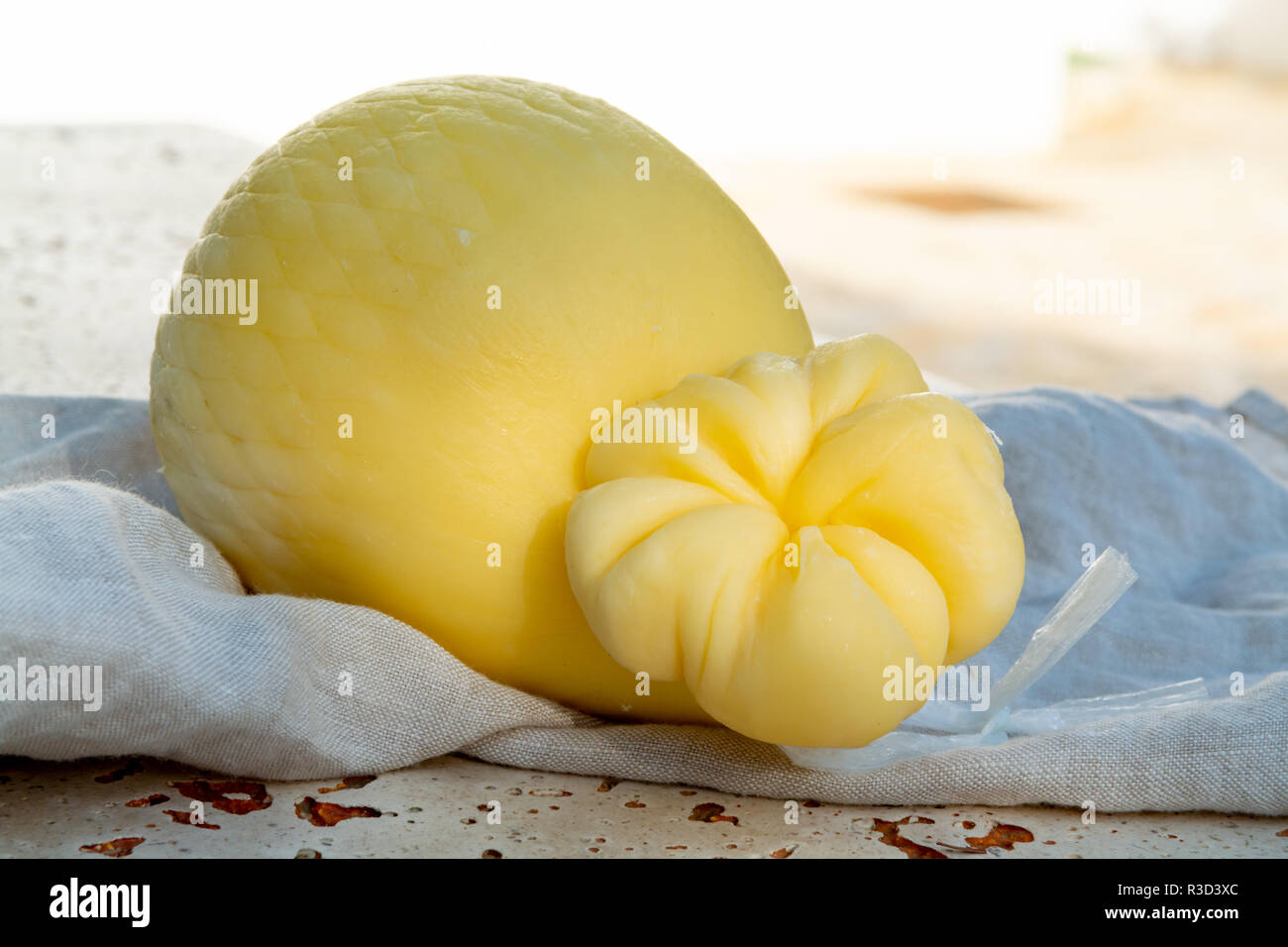 Fresh South Italian traditional cow or cow and sheep semi-soft cheese ...