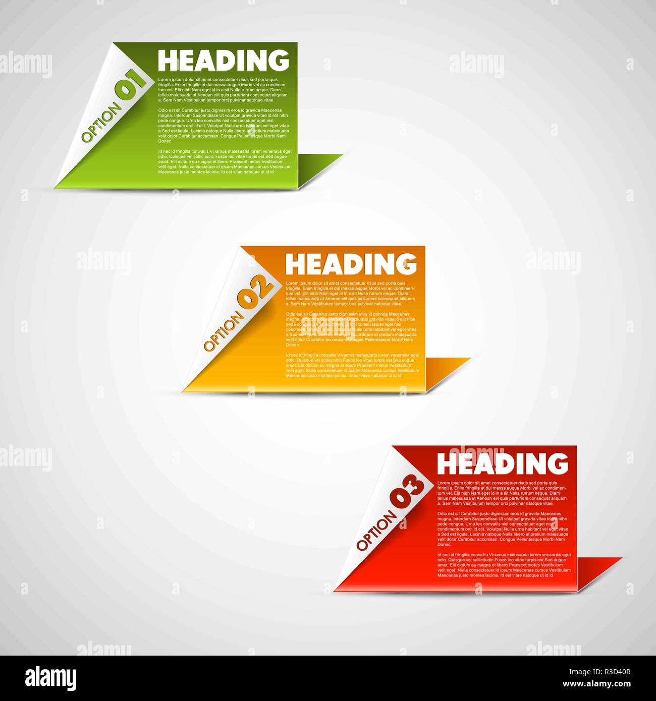 Vector Paper Progress cards / product choice or versions Stock Vector ...