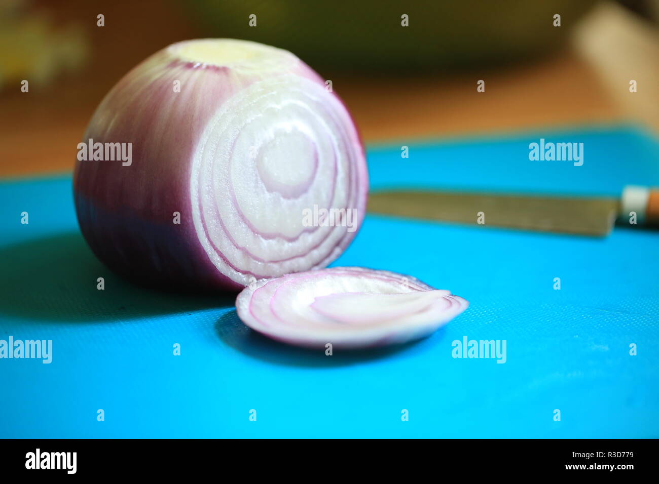 different cook raw food in kitchen Stock Photo - Alamy