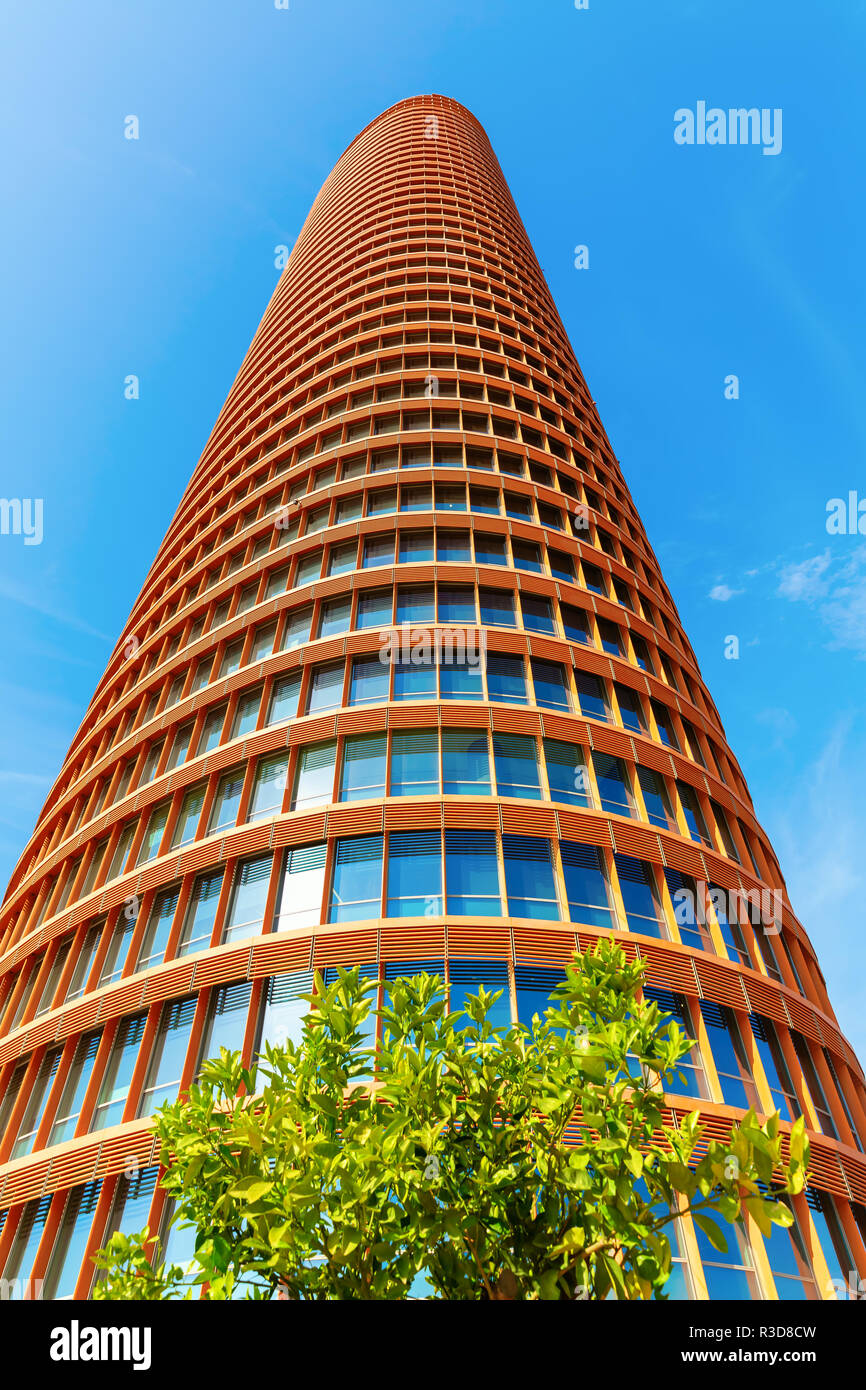 Seville, Spain - November 14, 2018: office skyscraper Torre Sevilla ...