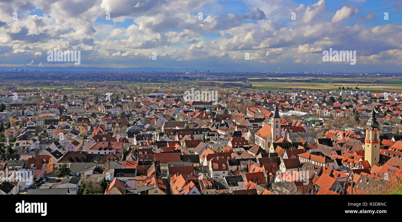 view over schriesheim mannheim Stock Photo - Alamy