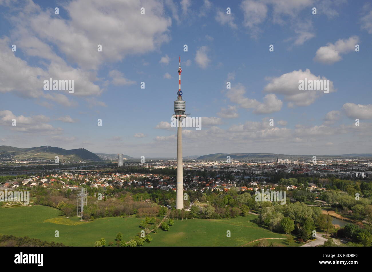 danube tower vienna Stock Photo - Alamy