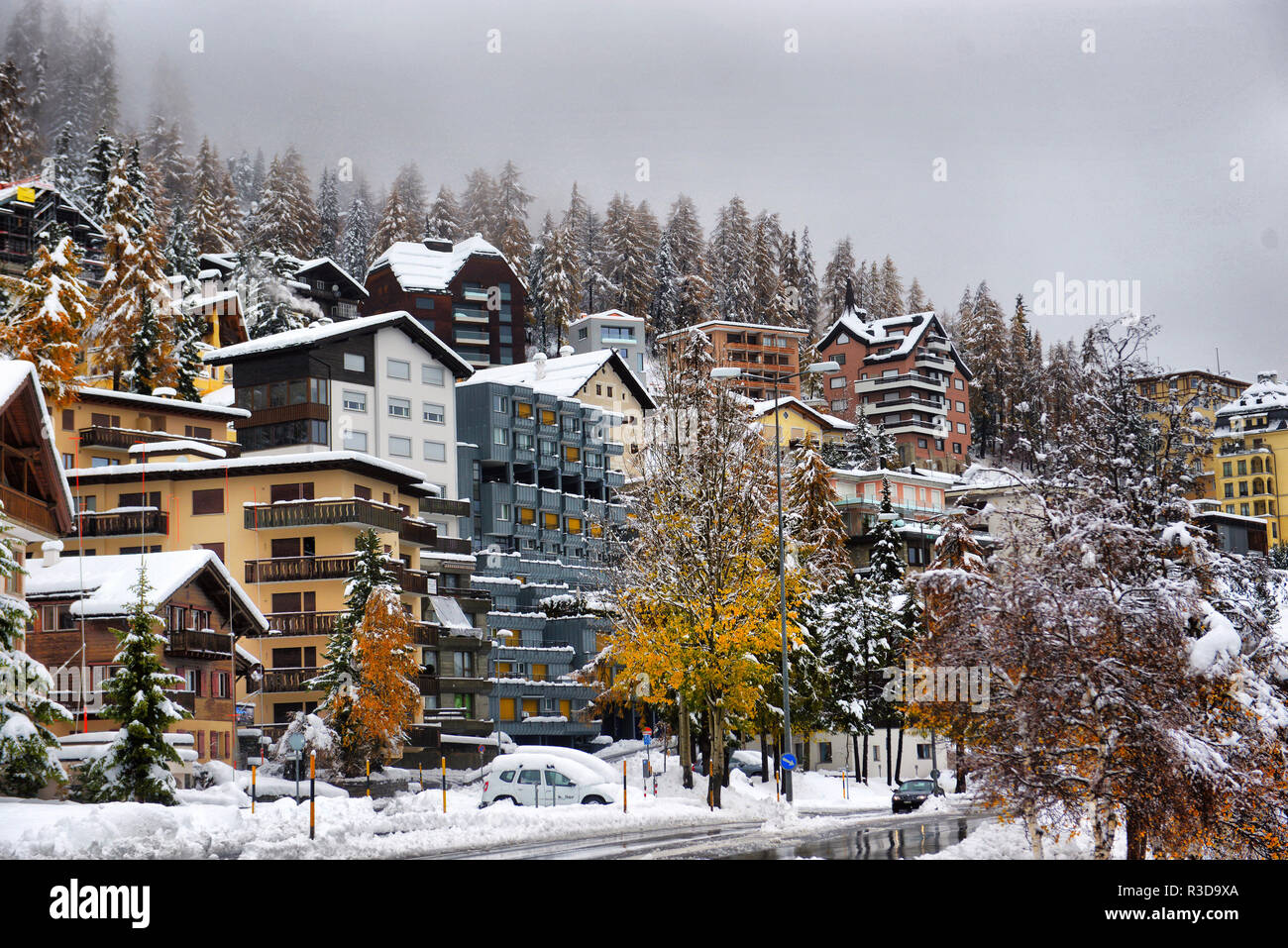 Saint moritz village hi-res stock photography and images - Alamy