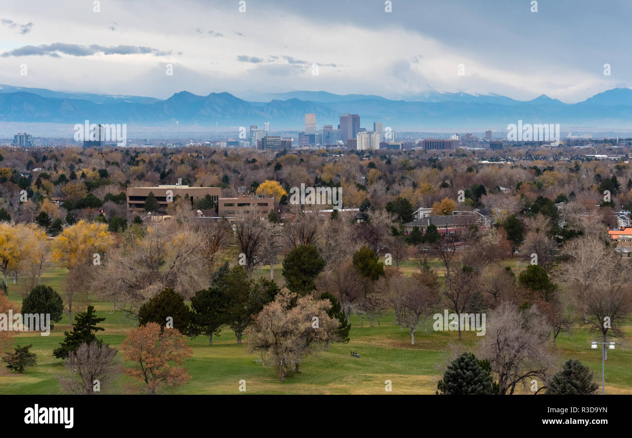Denver Cityscape During a HAze Day in Fall Season Stock Photo - Alamy
