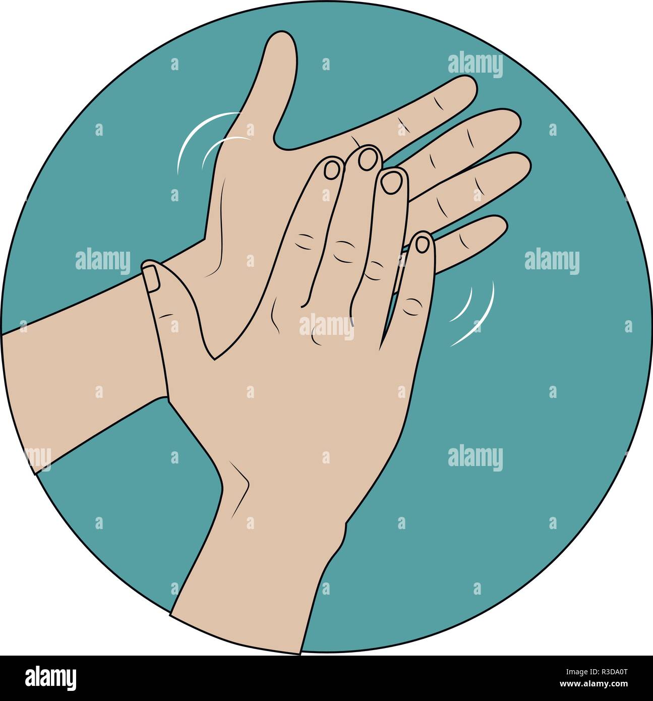 vector illustration. human hands applaud on blue background Stock Vector Image & Art - Alamy