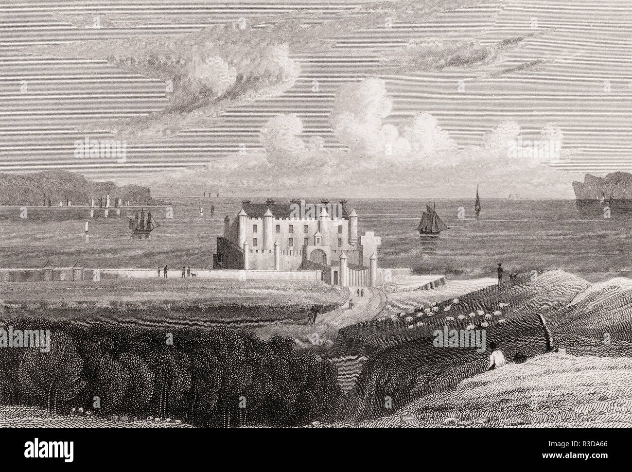Thurso Castle, Thurso, Caithness, 19th century, from Modern Athens by ...