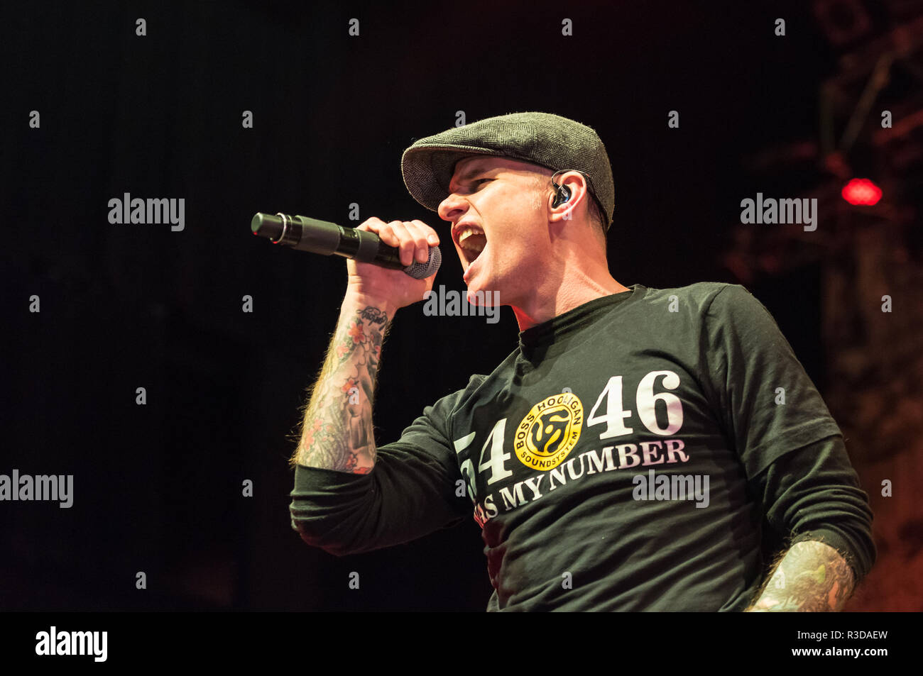All Barr, lead singer for the Dropkick Murphys, singing for the ...