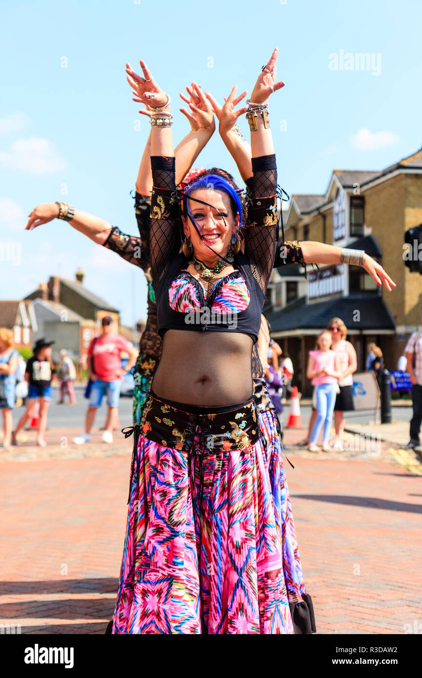 Faversham hop festival. Anaconda Dance group belly dancing in town ...
