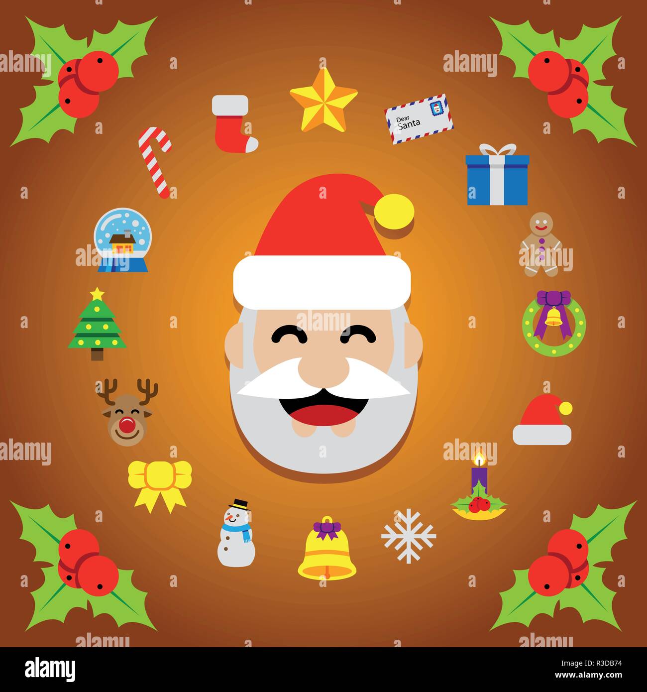 Snow ball santa claus Stock Vector Images - Alamy