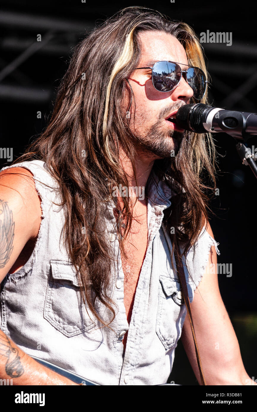 Faversham Hop Festival 201. Rock group Collateral UK performing on ...
