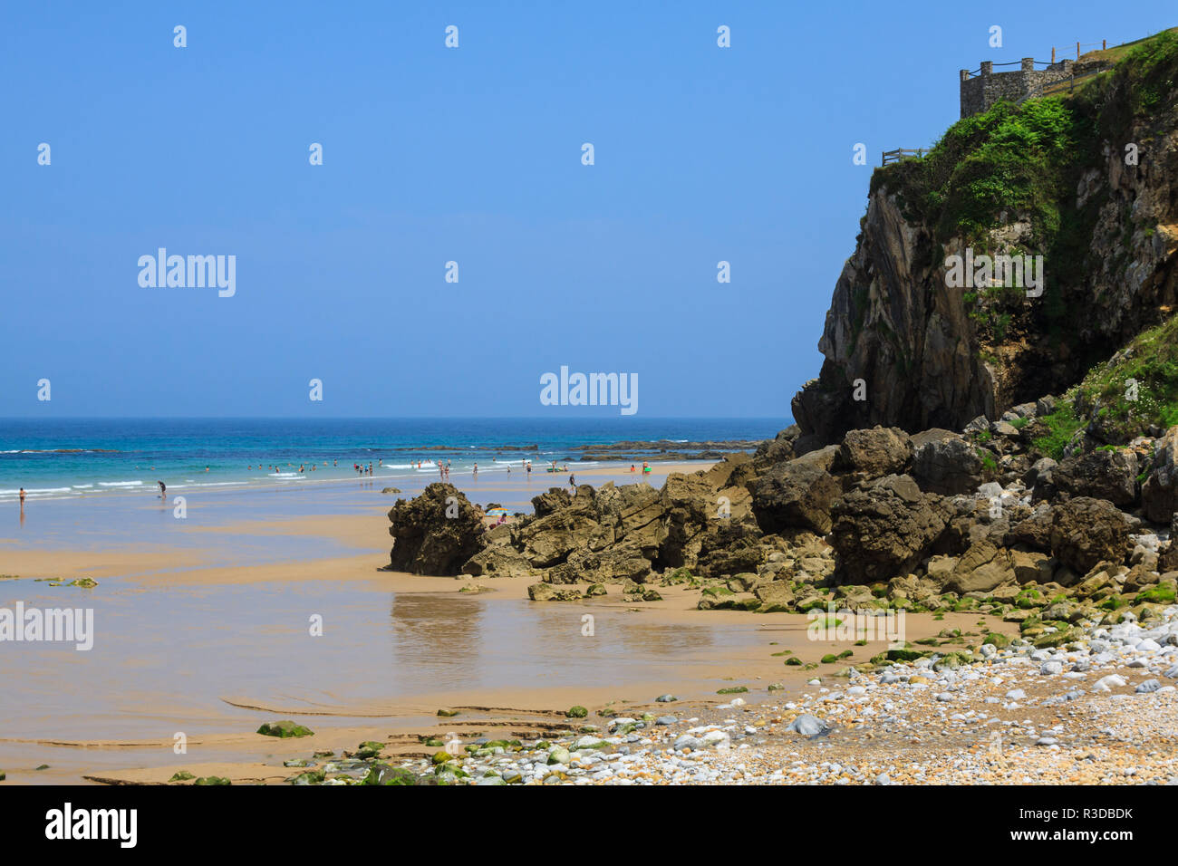 beach of pechon,cantabria,spain Stock Photo - Alamy